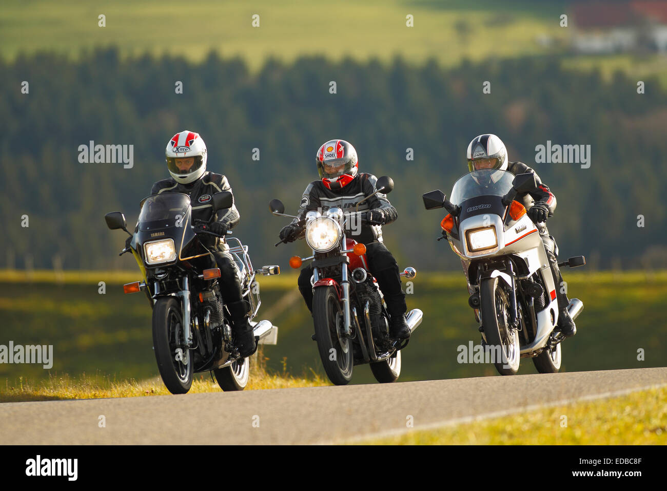 Yamaha XJ motorcycles, driving Stock Photo - Alamy