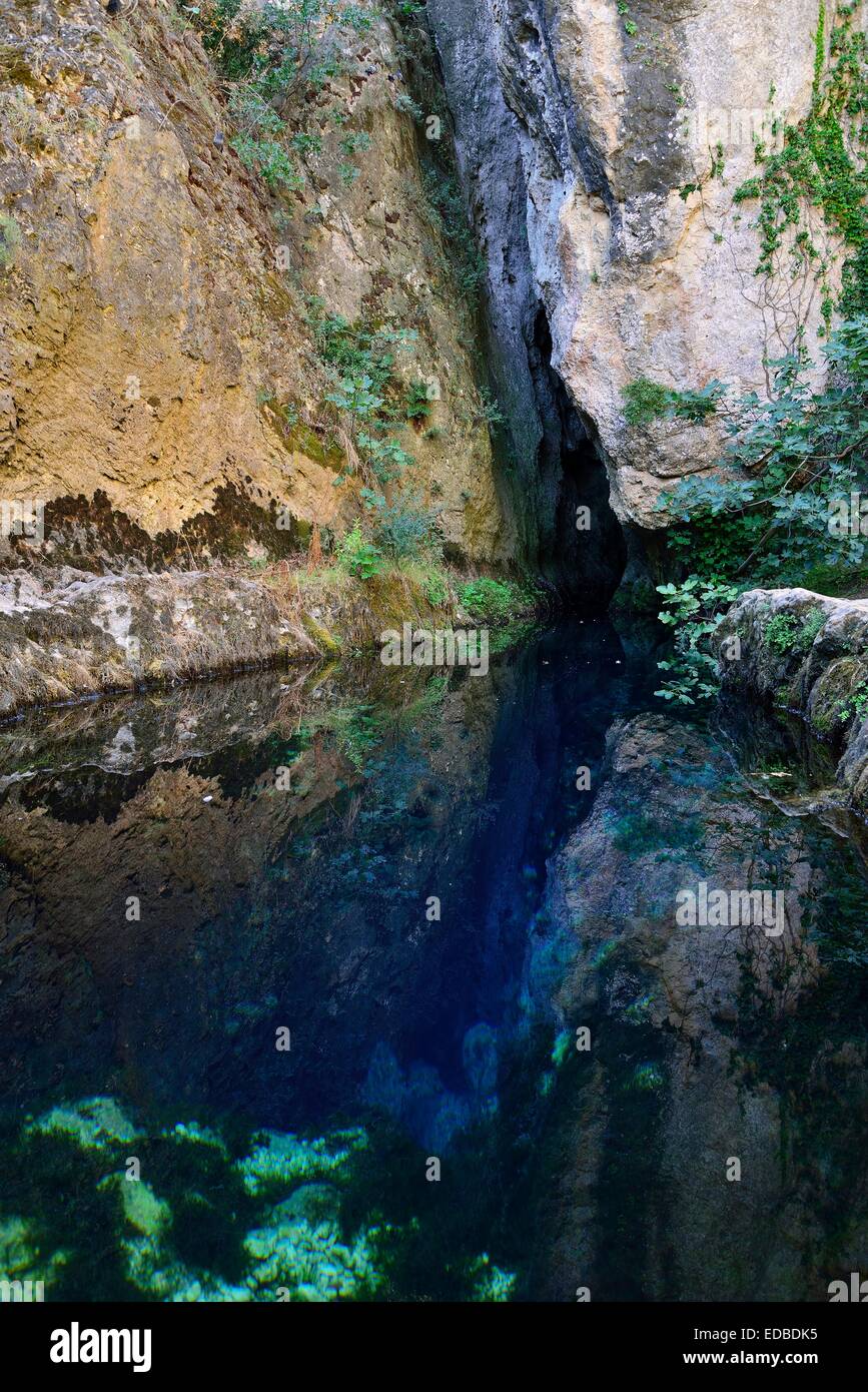 Source, karst spring Sorgente Su Gologone in Oliena, Province of Nuoro ...