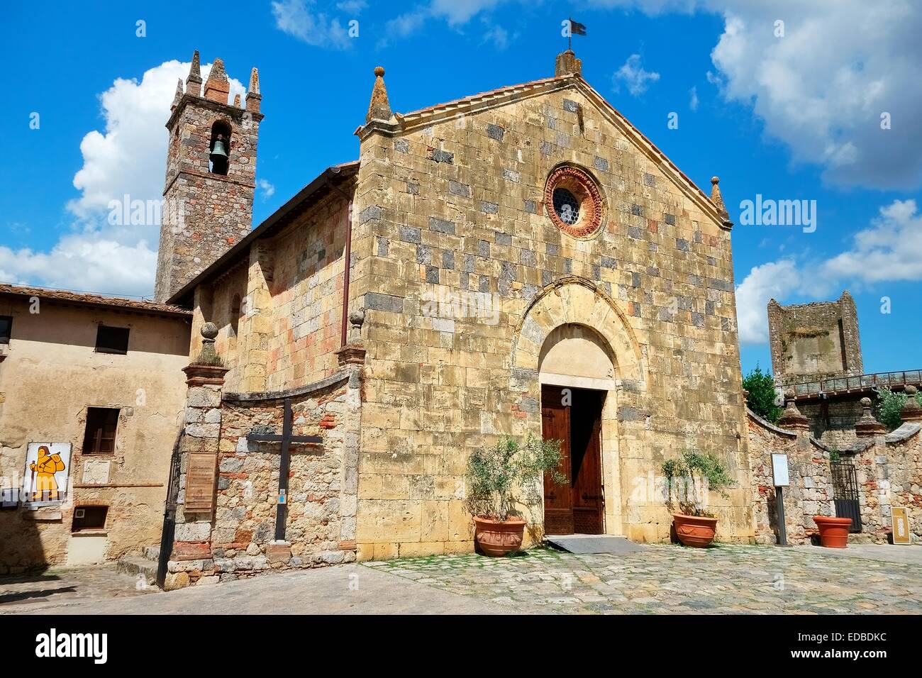 Church of Santa Maria Assunta in Piazza Roma, Monteriggioni, Province ...