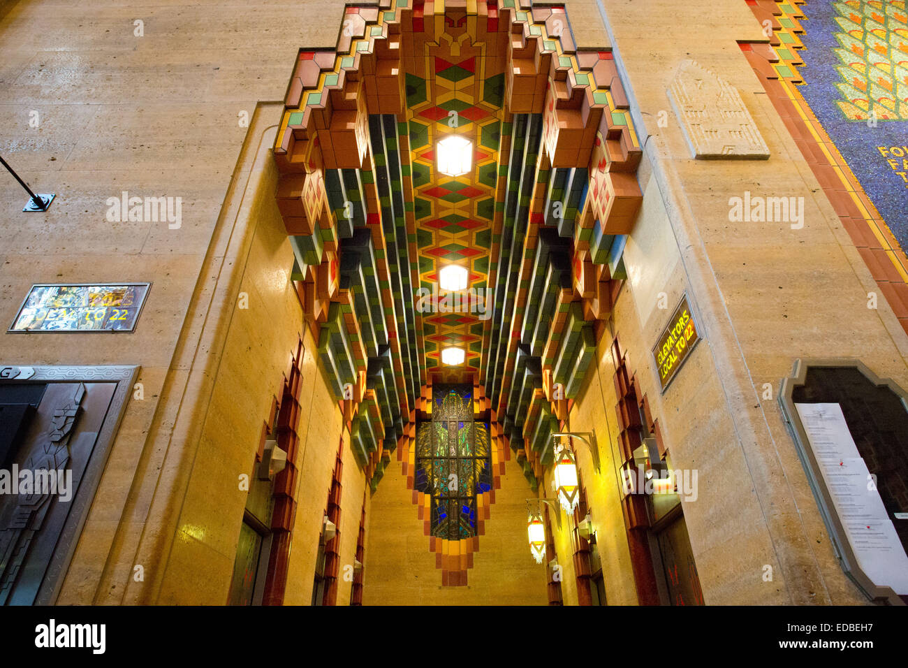 Inside Guardian Building Detroit, Michigan, USA. Oct. 24, 2014 Stock ...