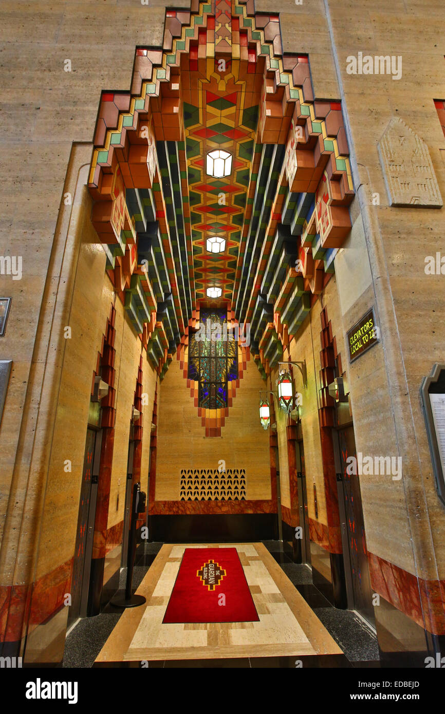 Inside Guardian Building Detroit, Michigan, USA. Oct. 24, 2014 Stock ...