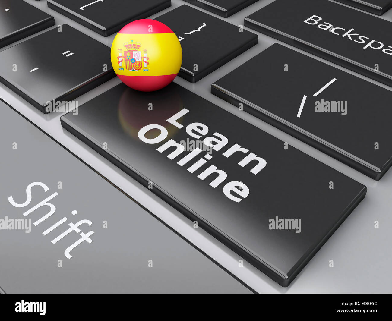 Spanish language keyboard hi-res stock photography and images - Alamy