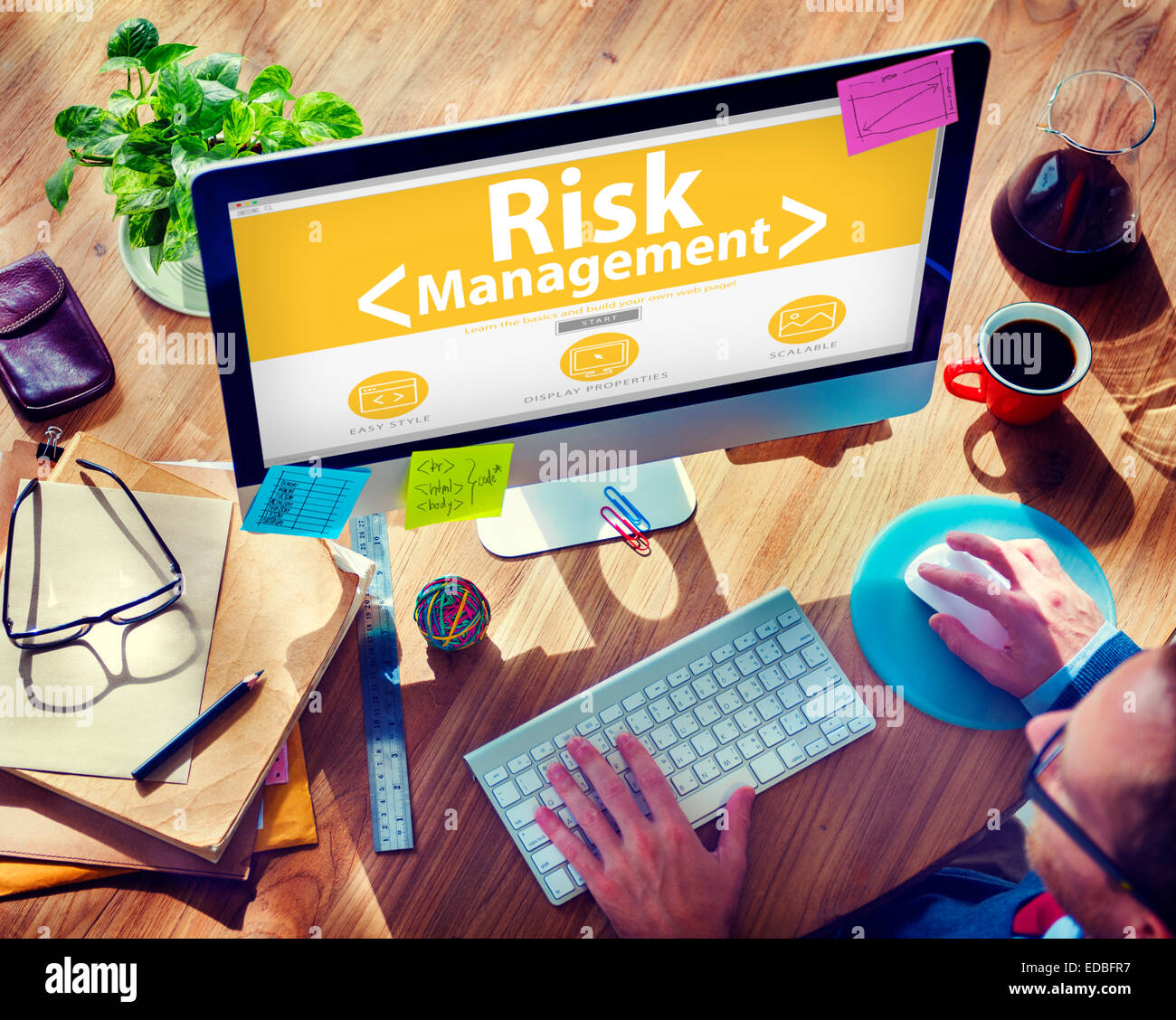Digital Online Risk Management Office Working Concept Stock Photo - Alamy