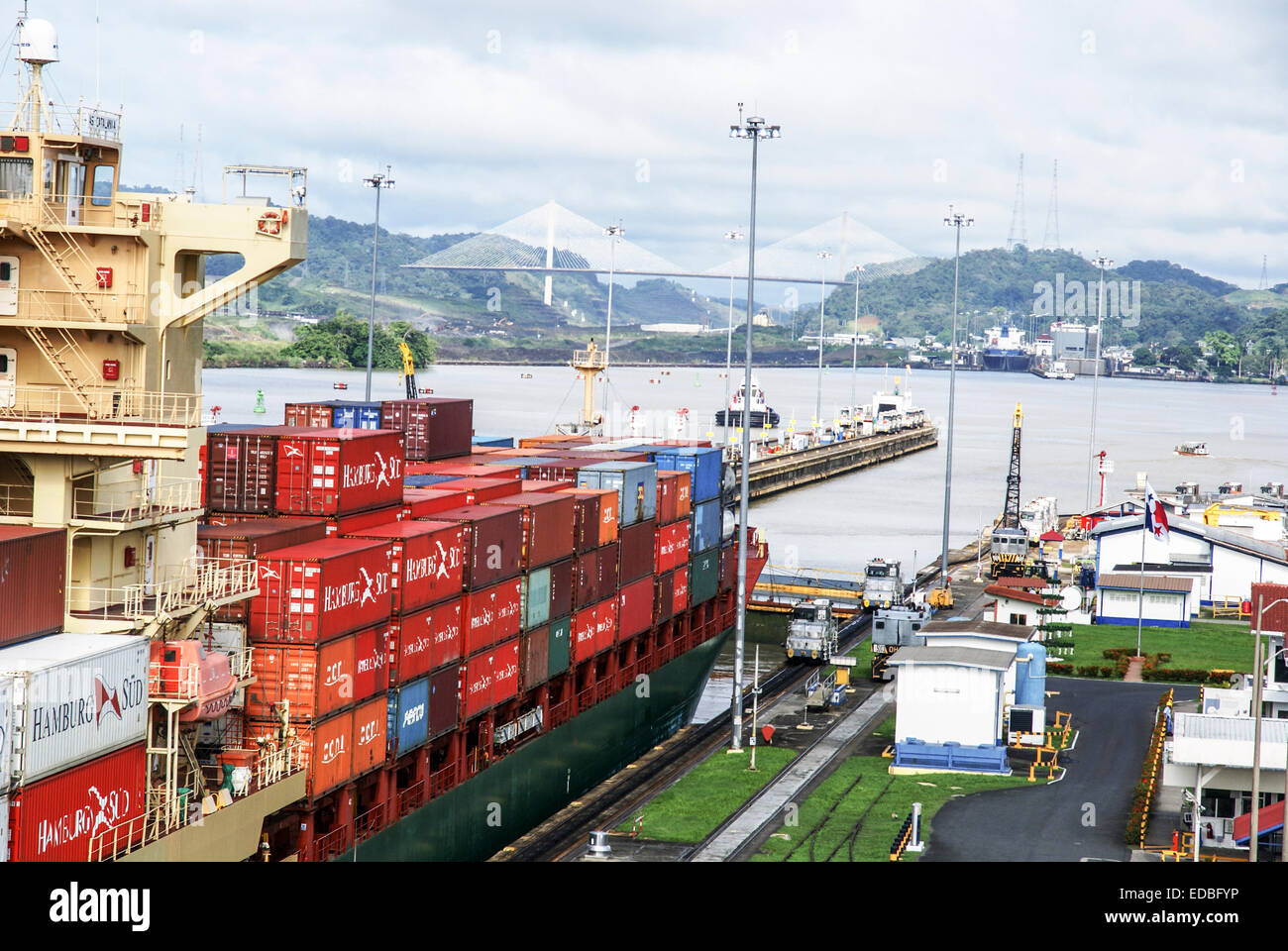 Freighter on panama canal hi-res stock photography and images - Alamy