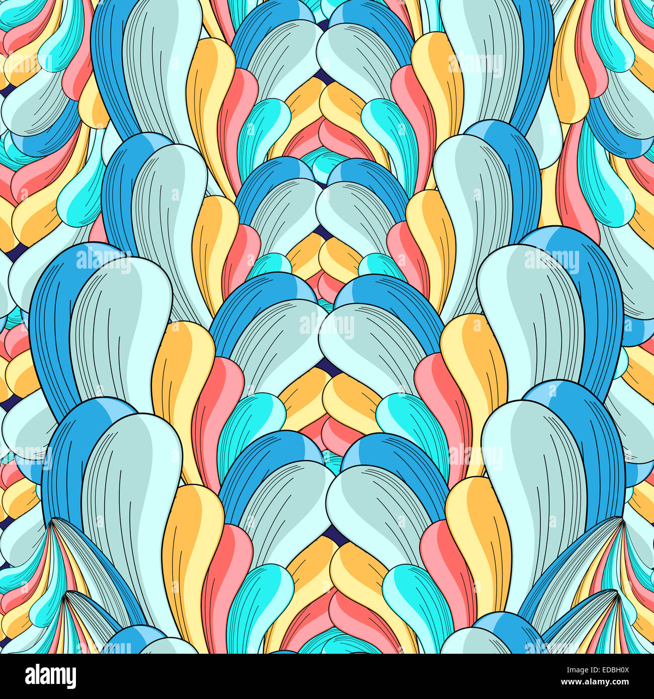 bright colorful graphic abstract pattern with contour Stock Photo - Alamy