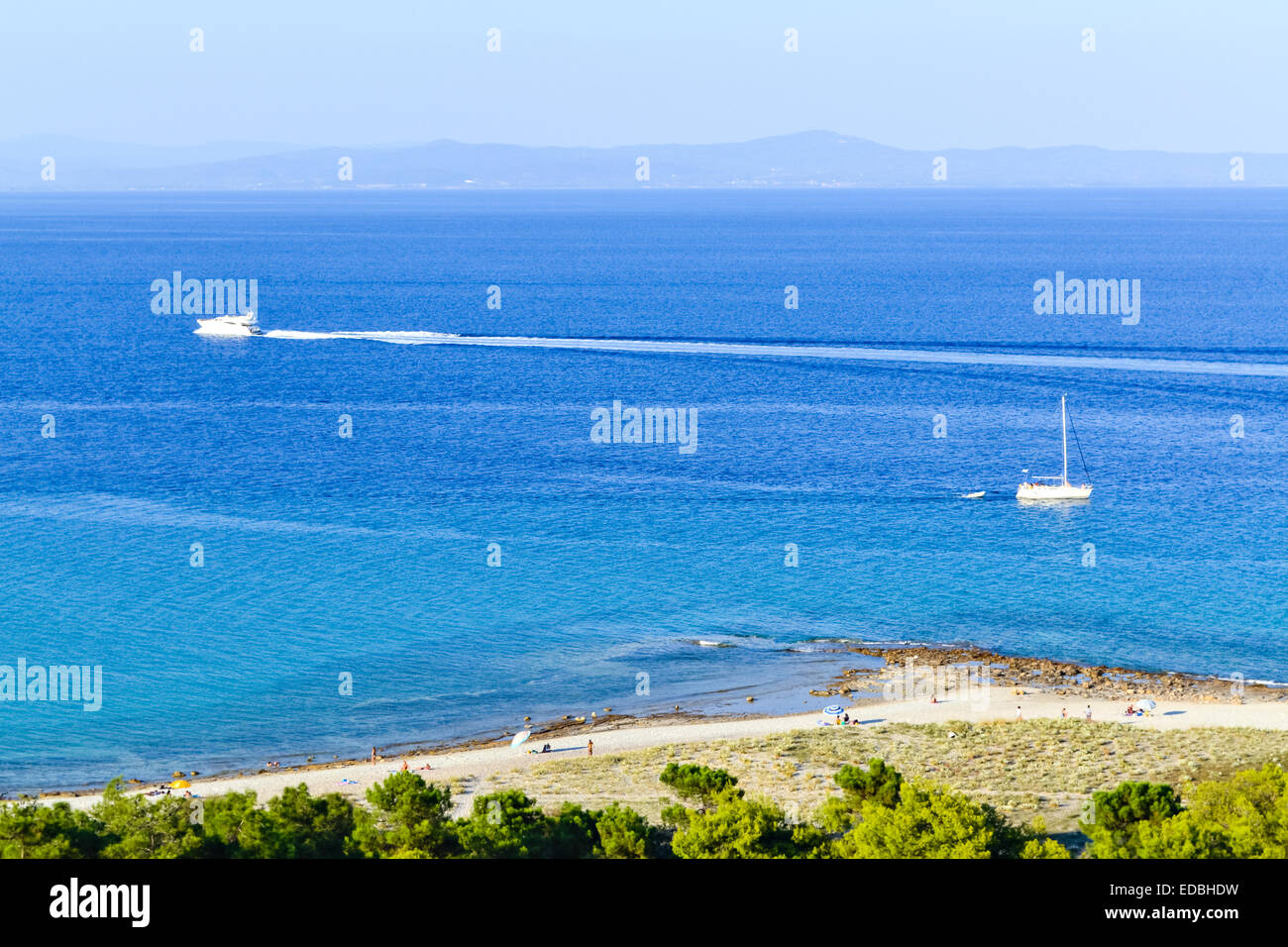 View on the beach from above during summer vacation Stock Photo - Alamy