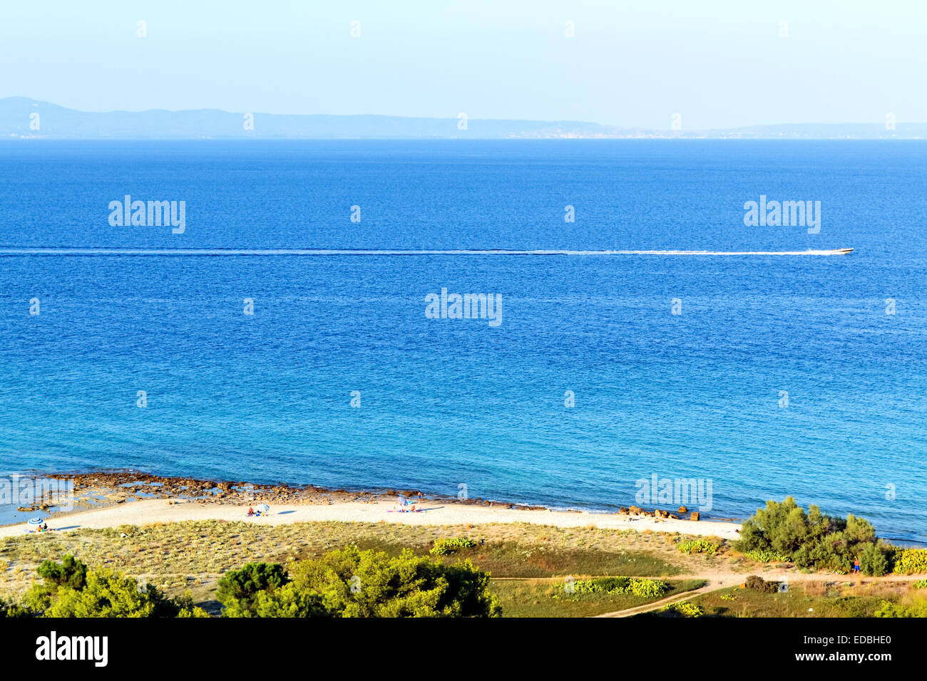 View on the beach from above during summer vacation Stock Photo - Alamy