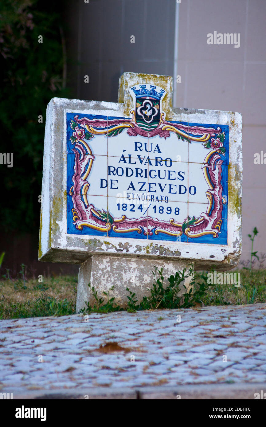 Portugal road sign Stock Photo - Alamy