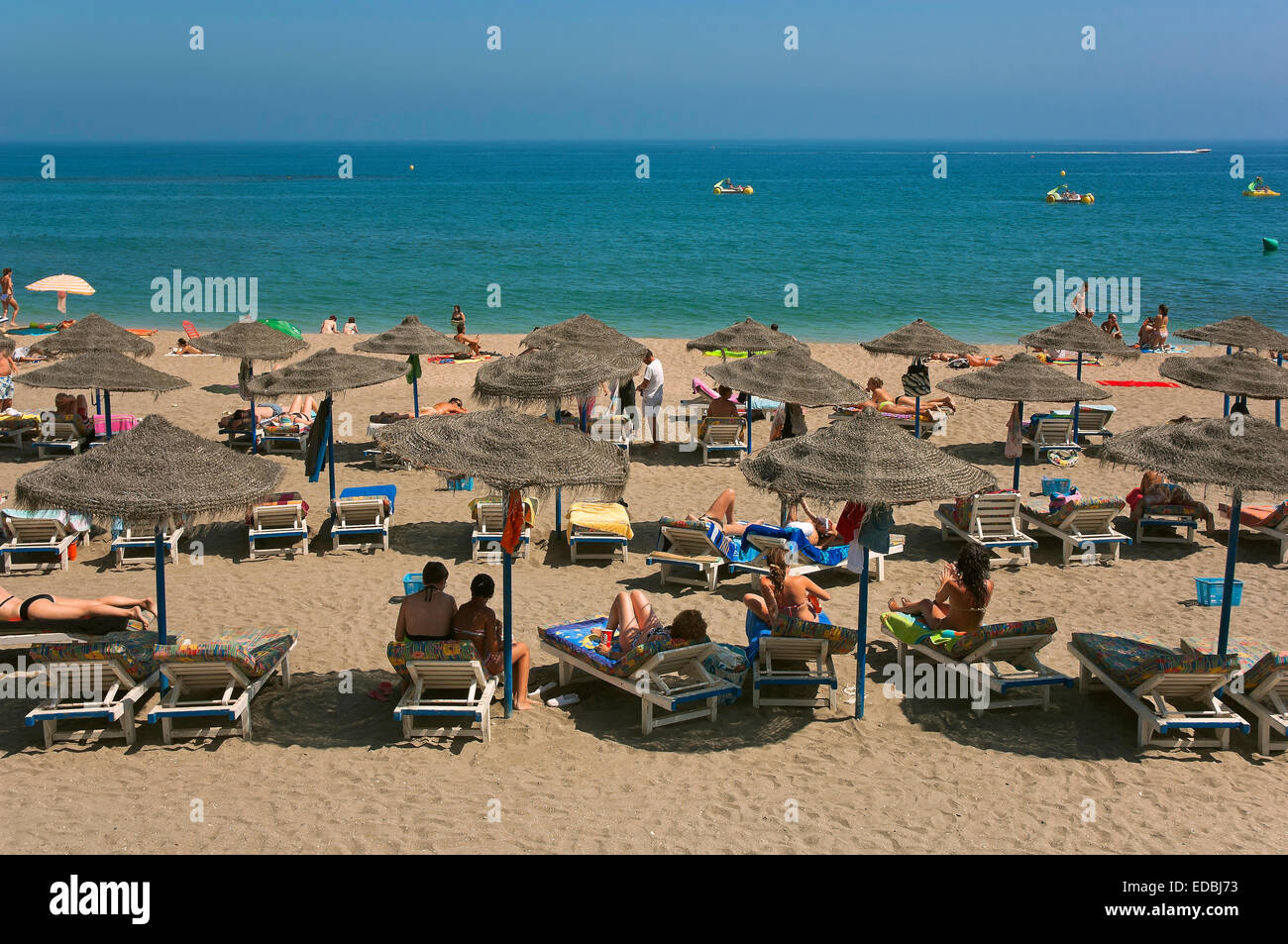 Bil-Bil beach, Benalmadena, Malaga province, Region of Andalusia, Spain ...