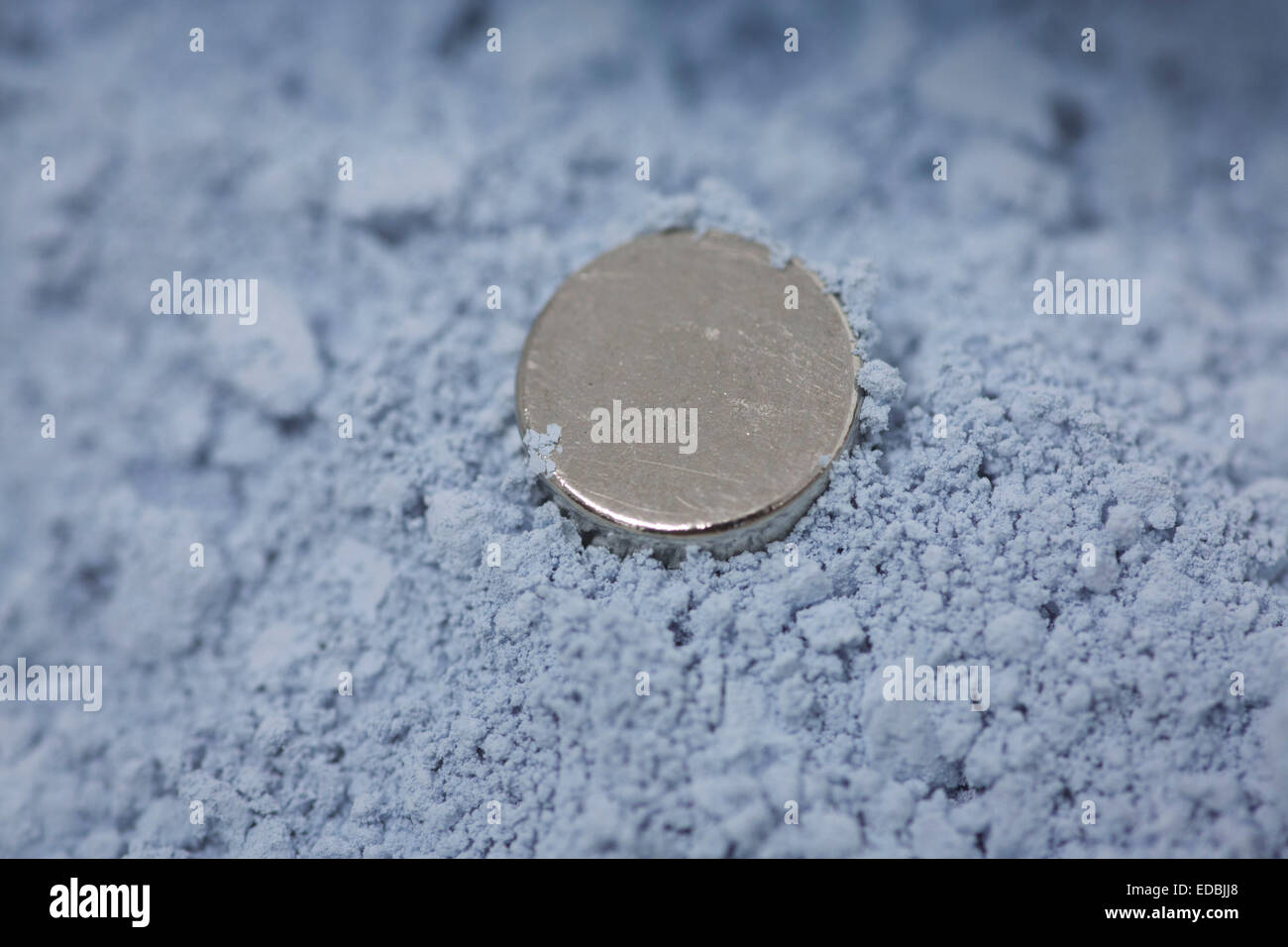 Rare earth neodyme oxide, photgraphed at the Tradium GmbH in Frankfurt ...