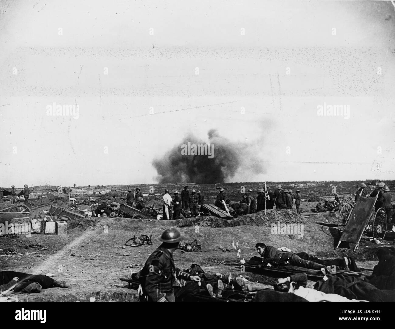 A German shell bursting Stock Photo - Alamy
