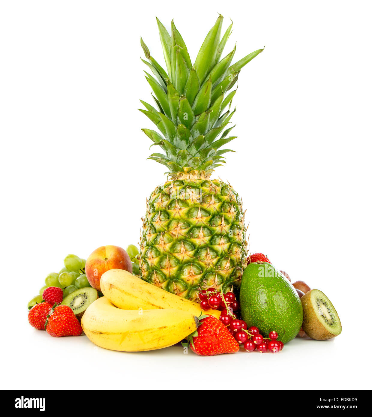 Assortment of exotic fruits isolated on white Stock Photo - Alamy