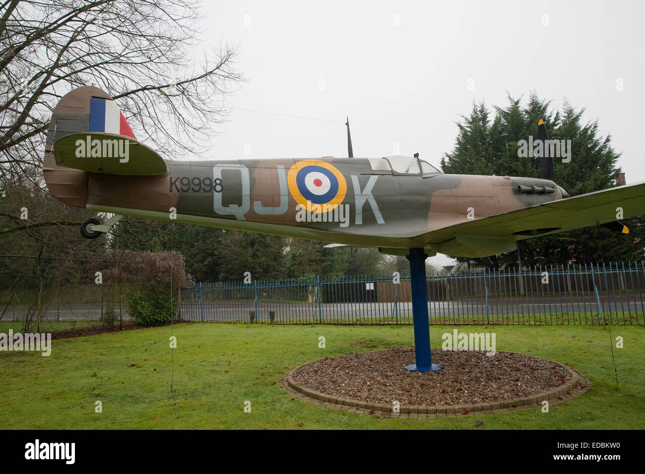 A spitfire gate guardian outside St George's Chapel which is threatened ...