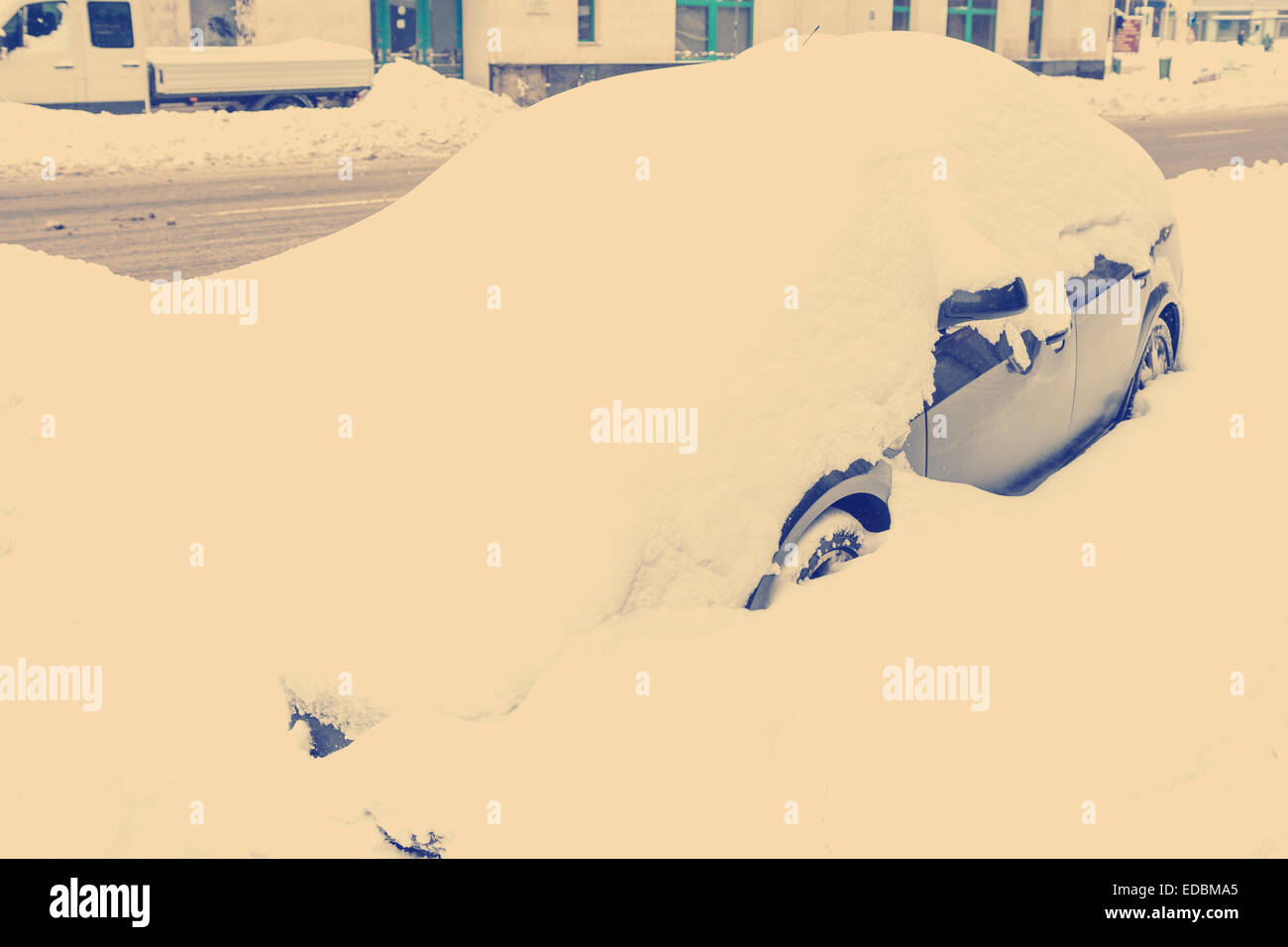 Heavy blizzard retro hi-res stock photography and images - Alamy
