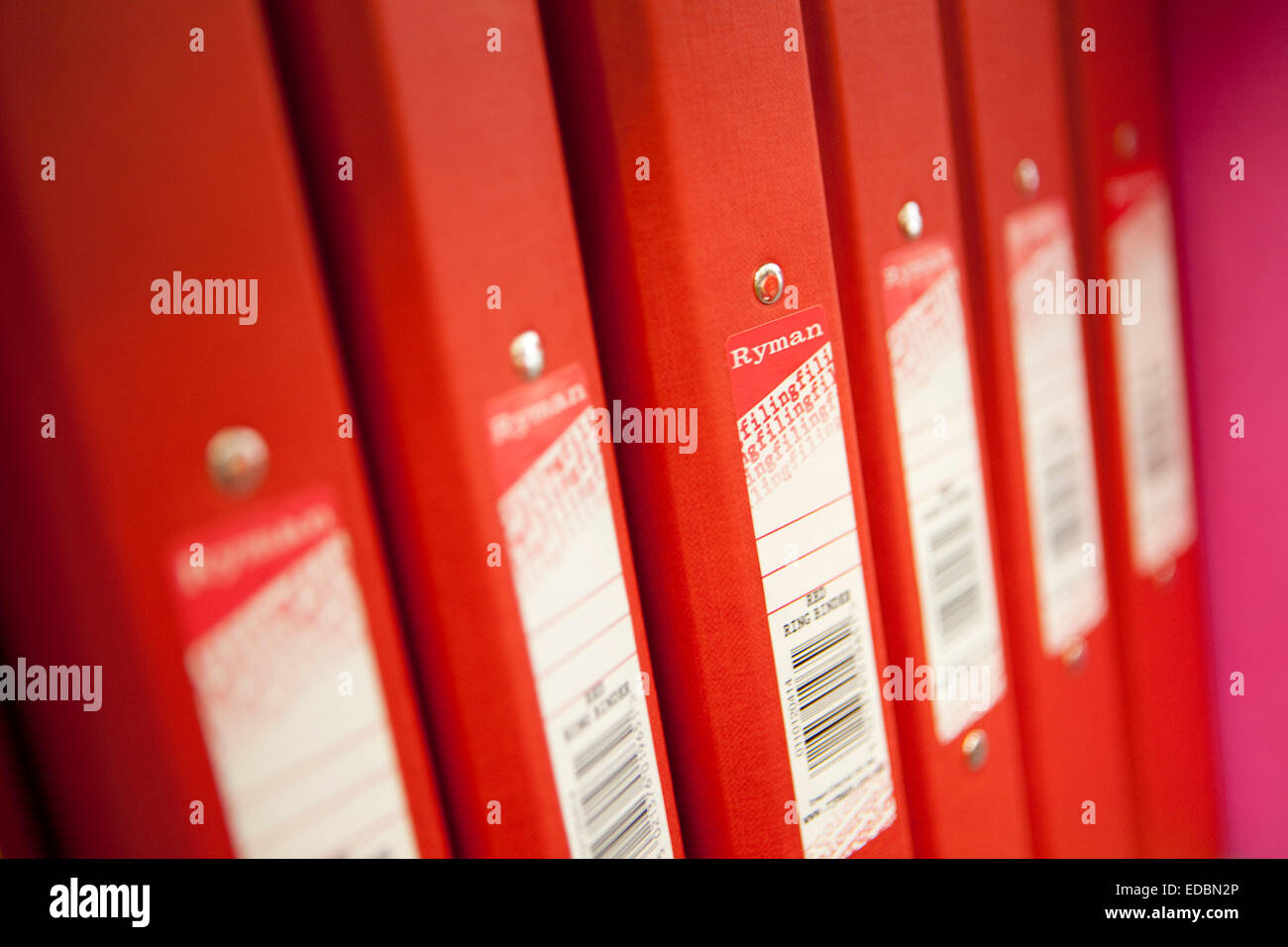 A selection of Rymans branded ring binders Stock Photo - Alamy