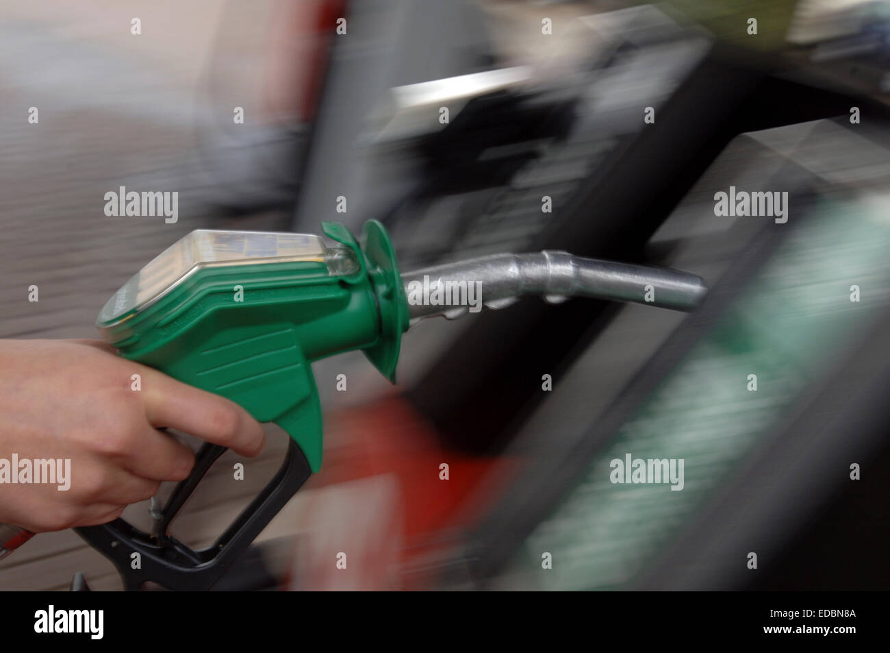 Fueling pump at a London petrol station Stock Photo - Alamy