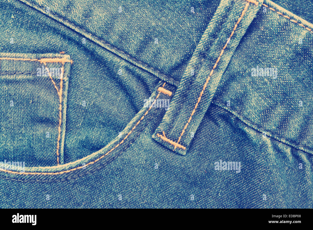 Retro Photo Of Classic Jeans With Pocket Stock Photo - Alamy