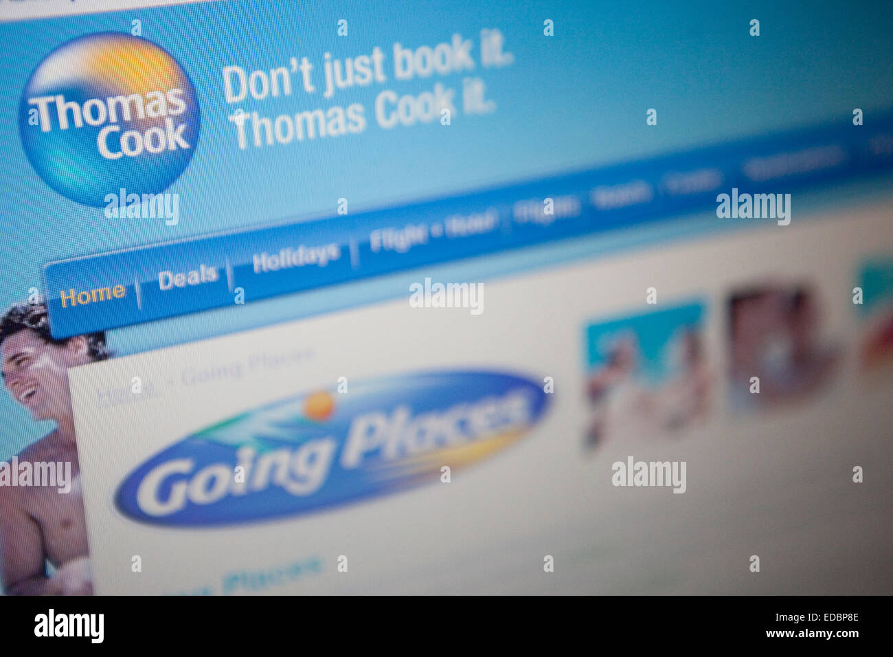 The Thomas Cook website Stock Photo - Alamy
