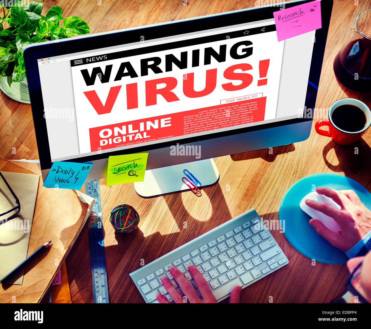 Computer virus warning hi-res stock photography and images - Alamy