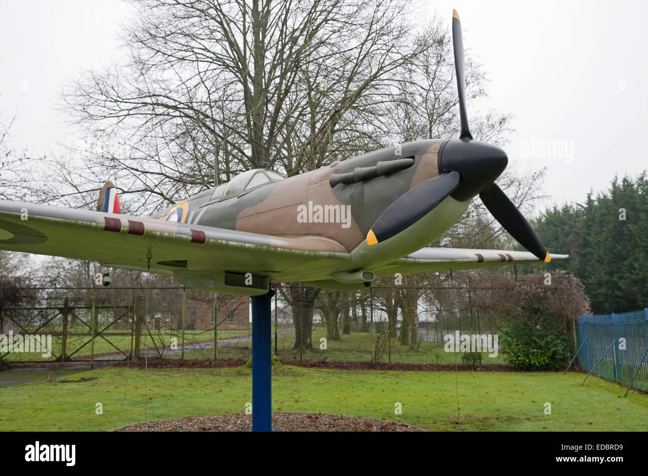 A spitfire gate guardian outside St George's Chapel which is threatened ...
