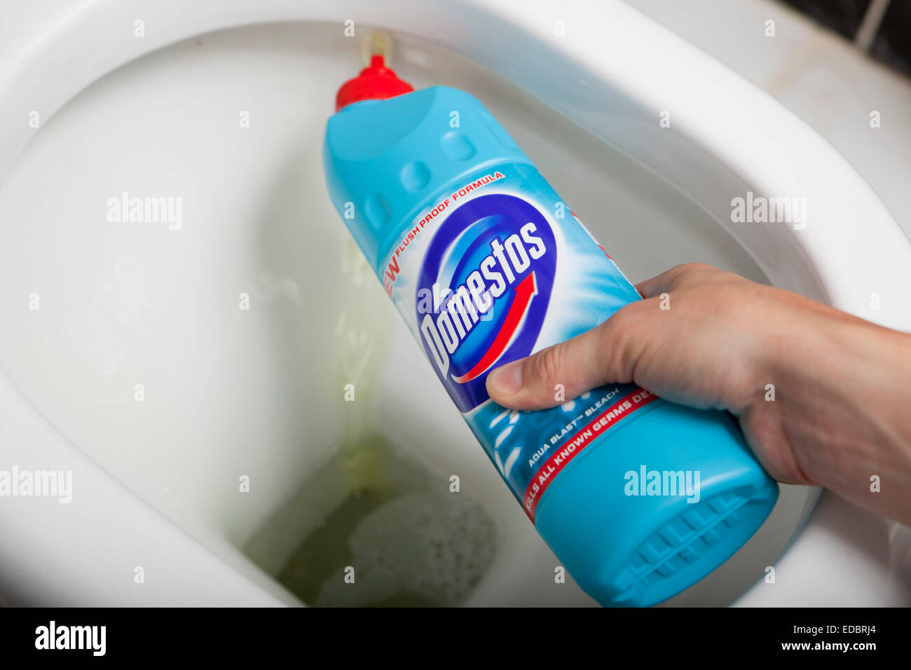 Illustrative image of a domestos bleach bottle hi-res stock photography ...