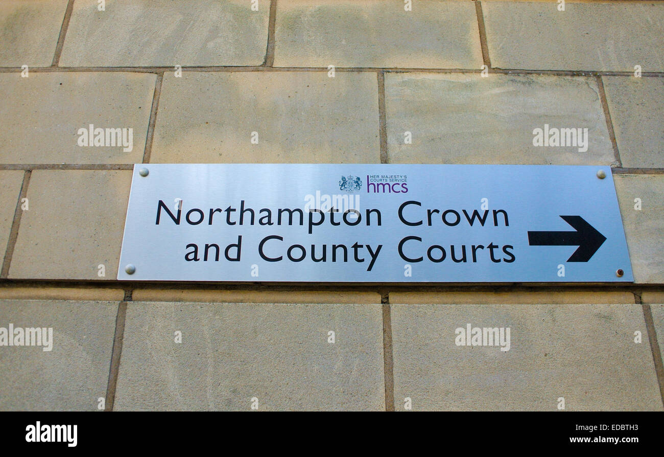 Northampton County Crown court sign Stock Photo - Alamy