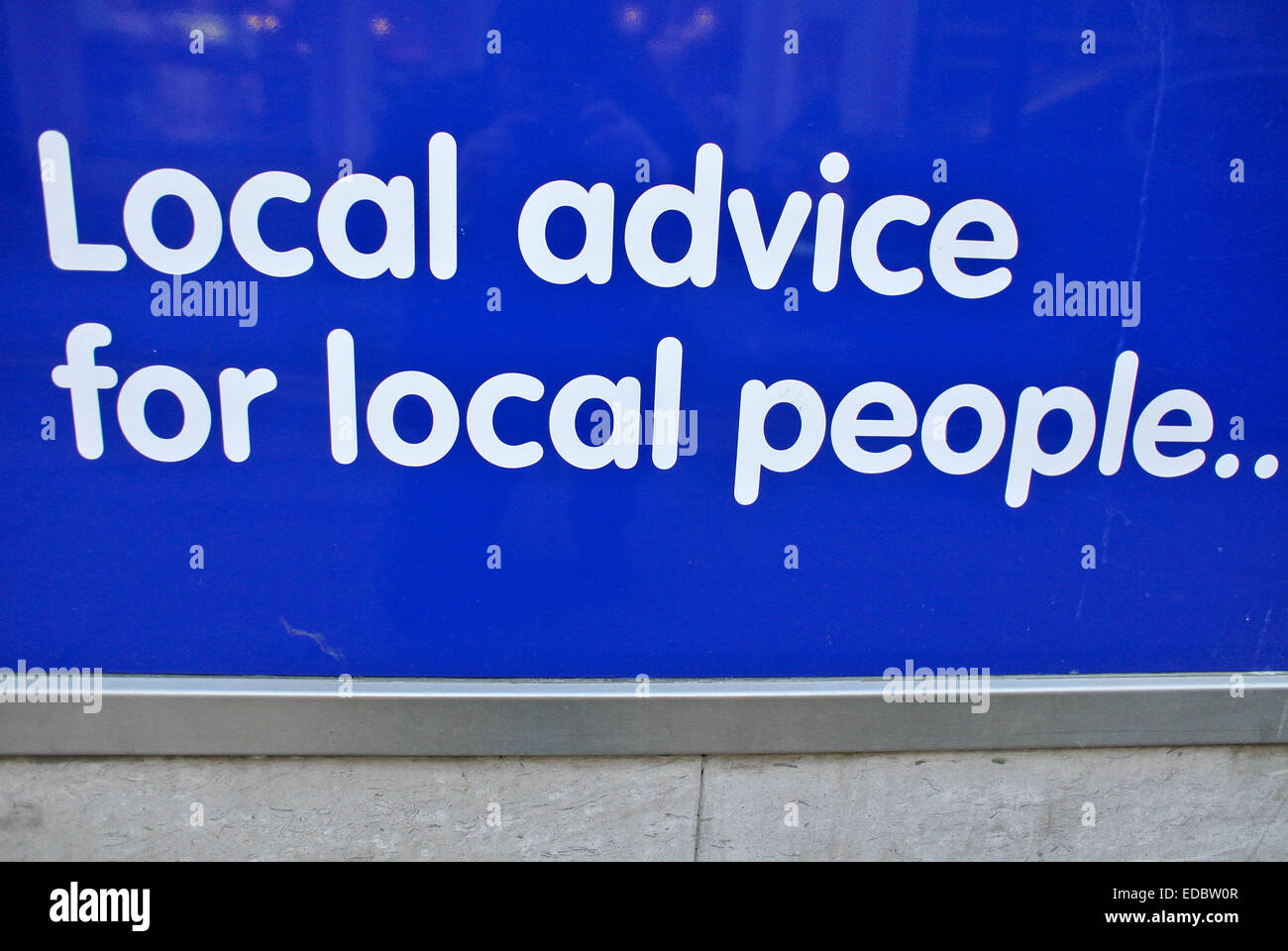 Local advice sign Stock Photo - Alamy