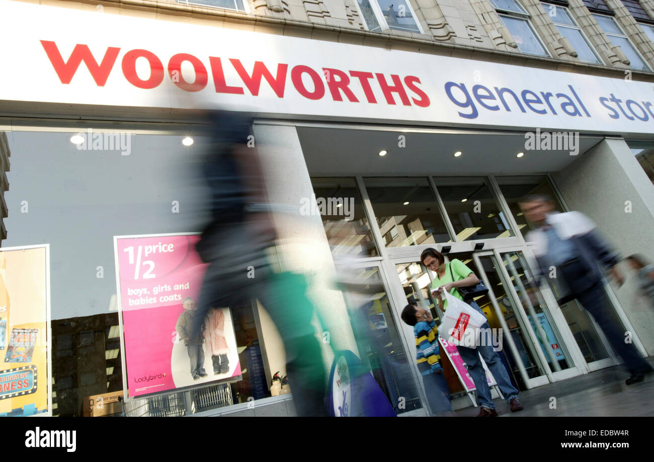 Exterior of a Woolworth store. The company went into administration in ...