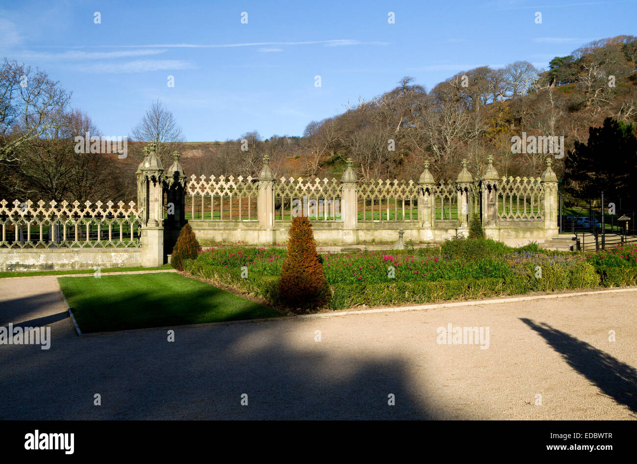 Gothic architecture style design screen carved stone intricate hi-res ...