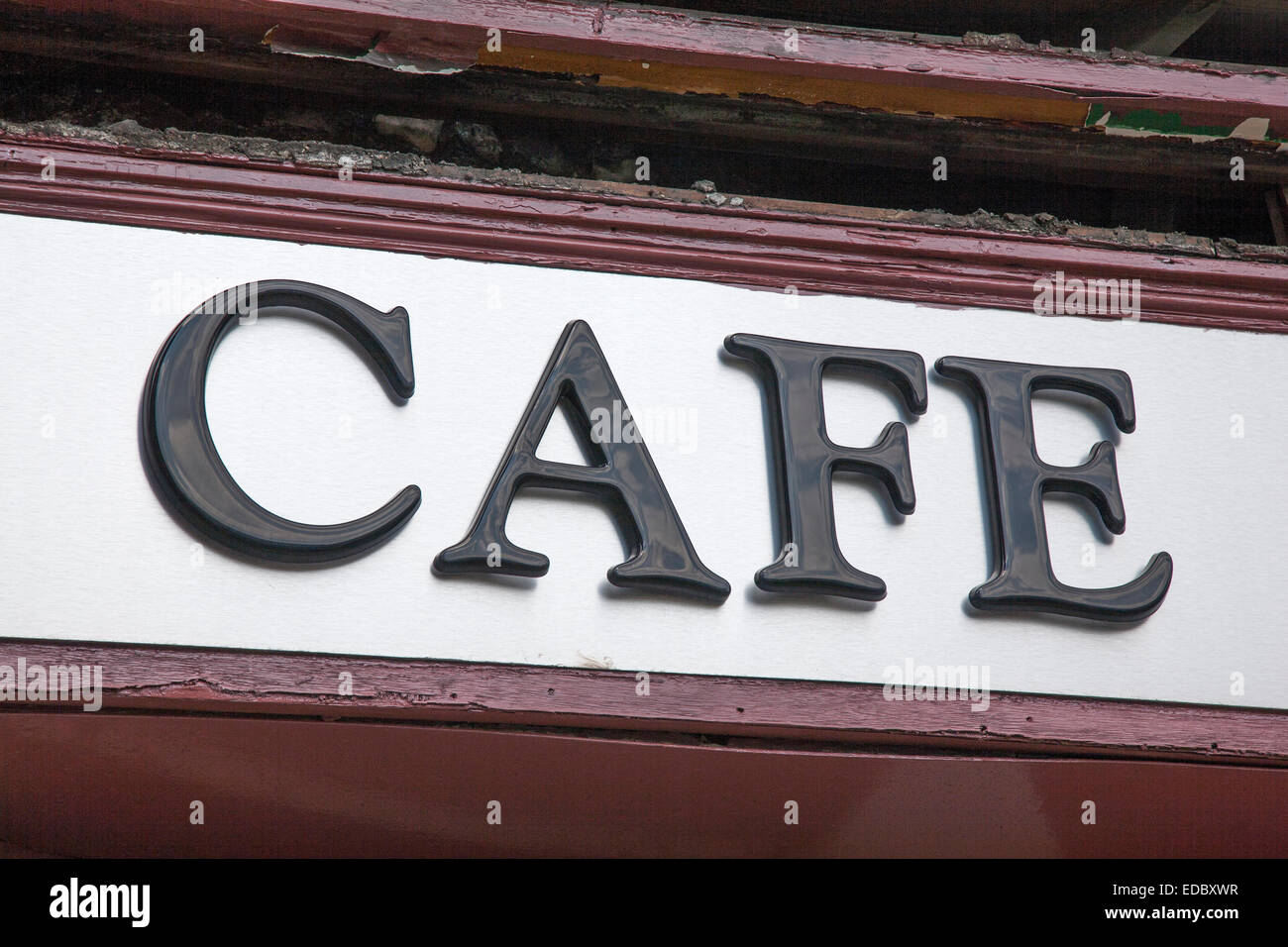 Cafe Sign on White Background Stock Photo - Alamy