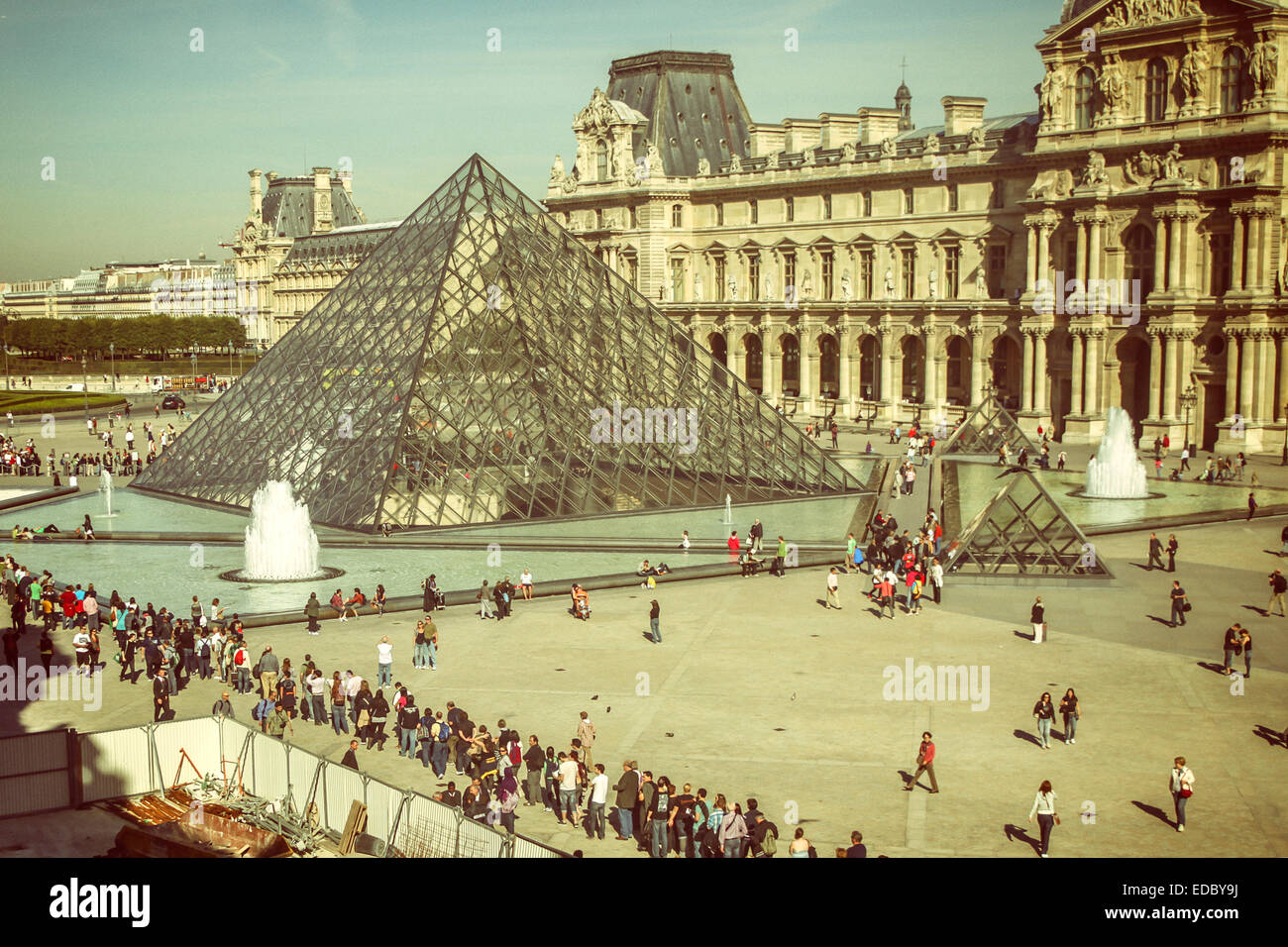 People queue to buy tickets for The Louvre Museum/ Musee/ Palais du ...