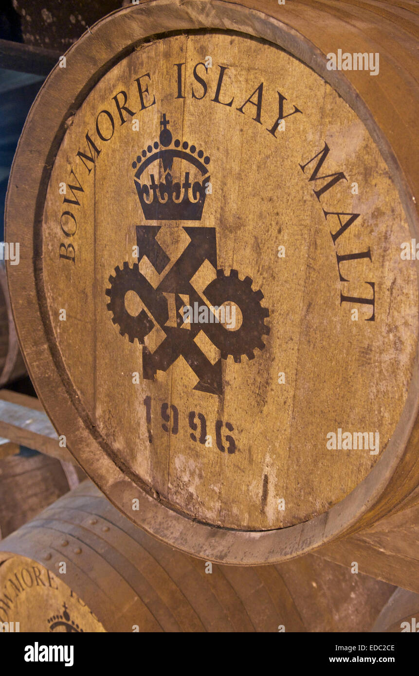 Barrel of Bowmore Islay Malt Whisky, Bowmore Distillery, Islay ...