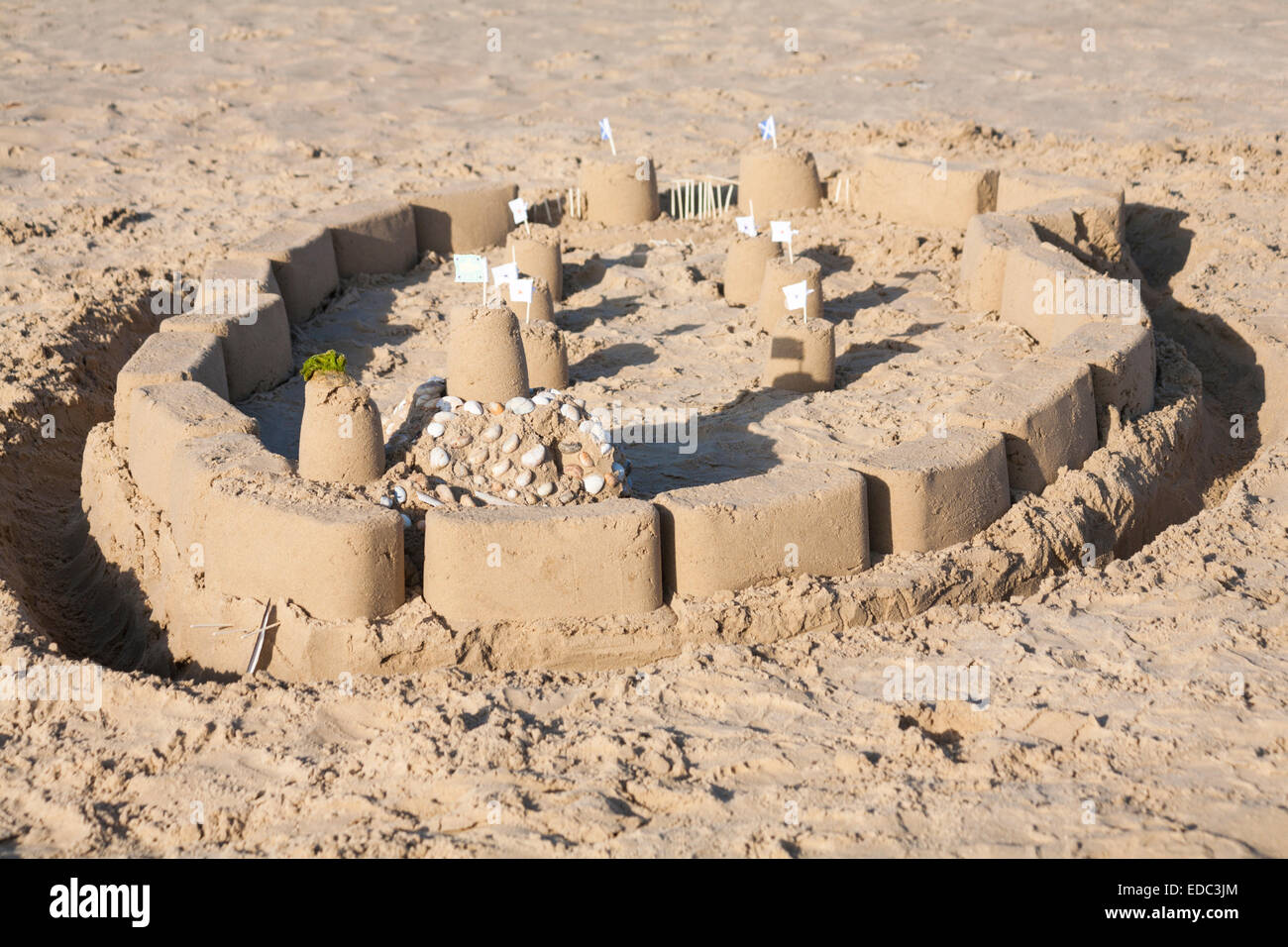 sandcastles on the beach Stock Photo - Alamy