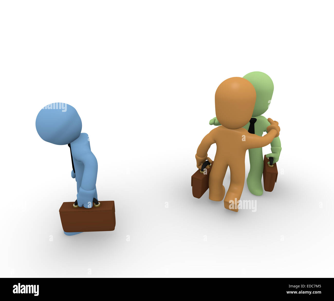 Woman group business exclusion Cut Out Stock Images & Pictures - Alamy