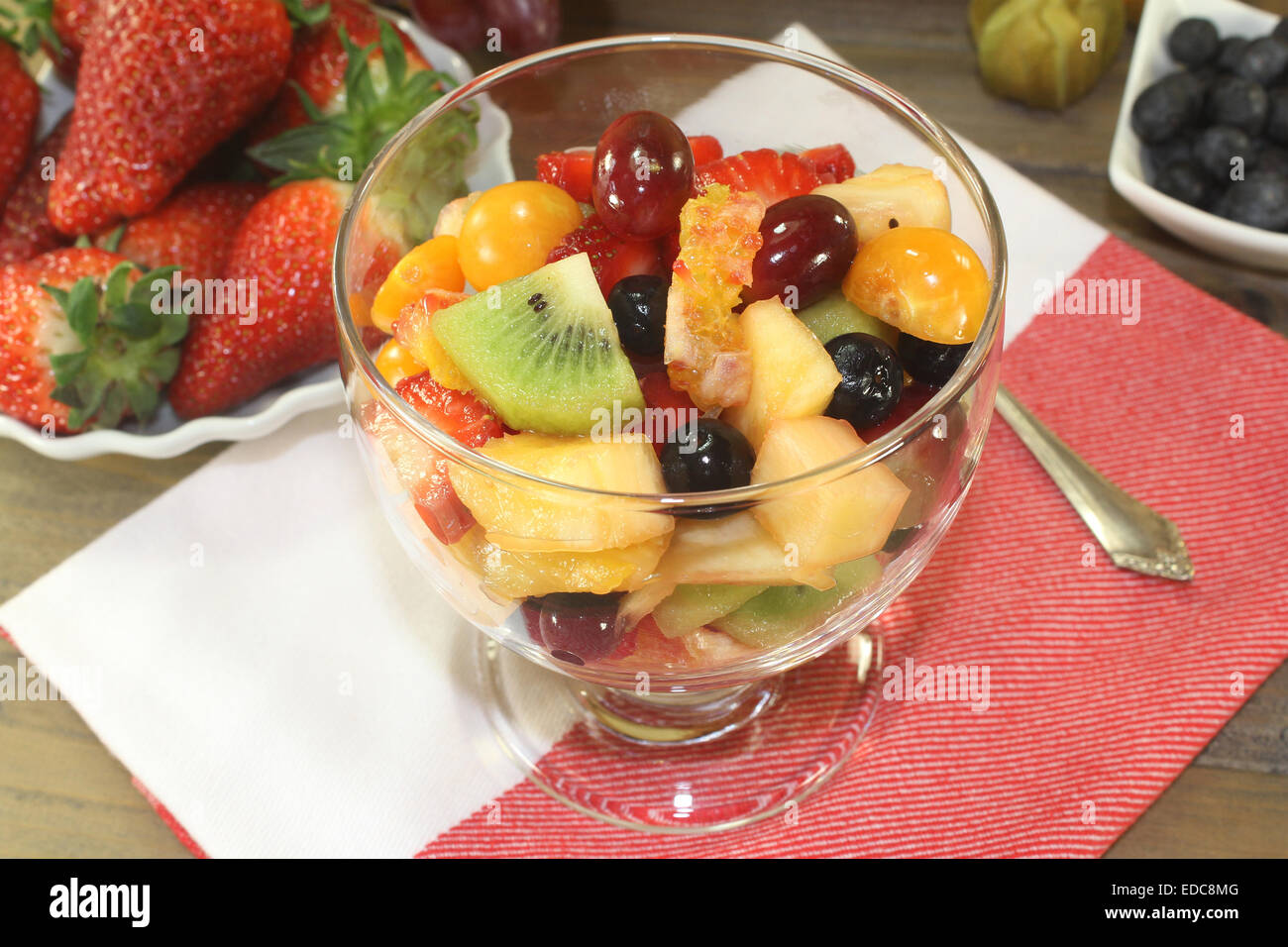 a glass with fresh fruits Stock Photo - Alamy