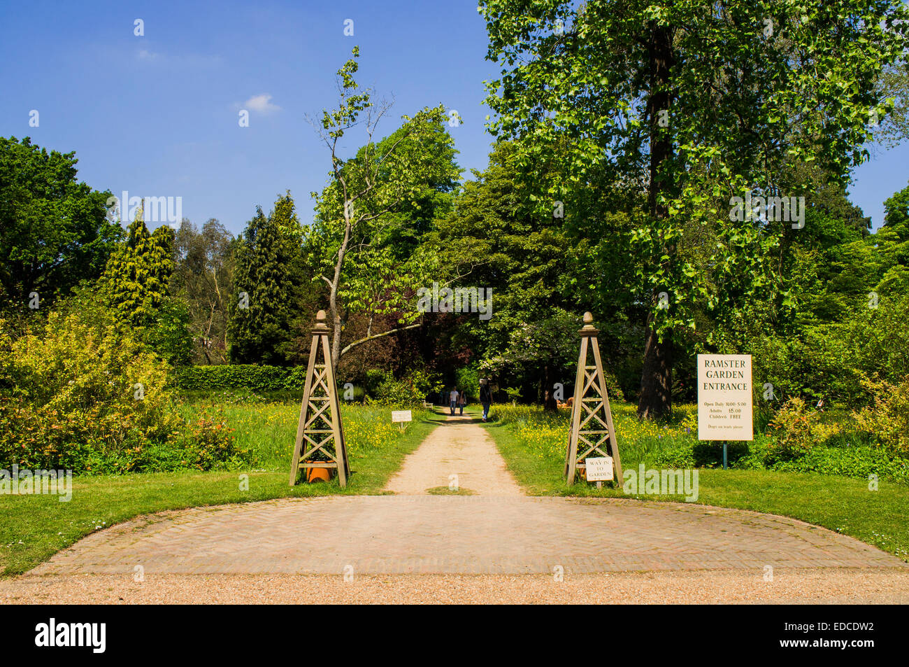 Ramster Gardens Entrance Stock Photo - Alamy