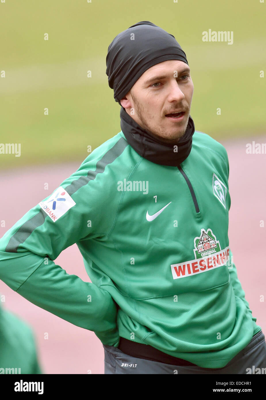 Werder's Ludovic Obraniak gestures on field 11 near Weserstadion in ...