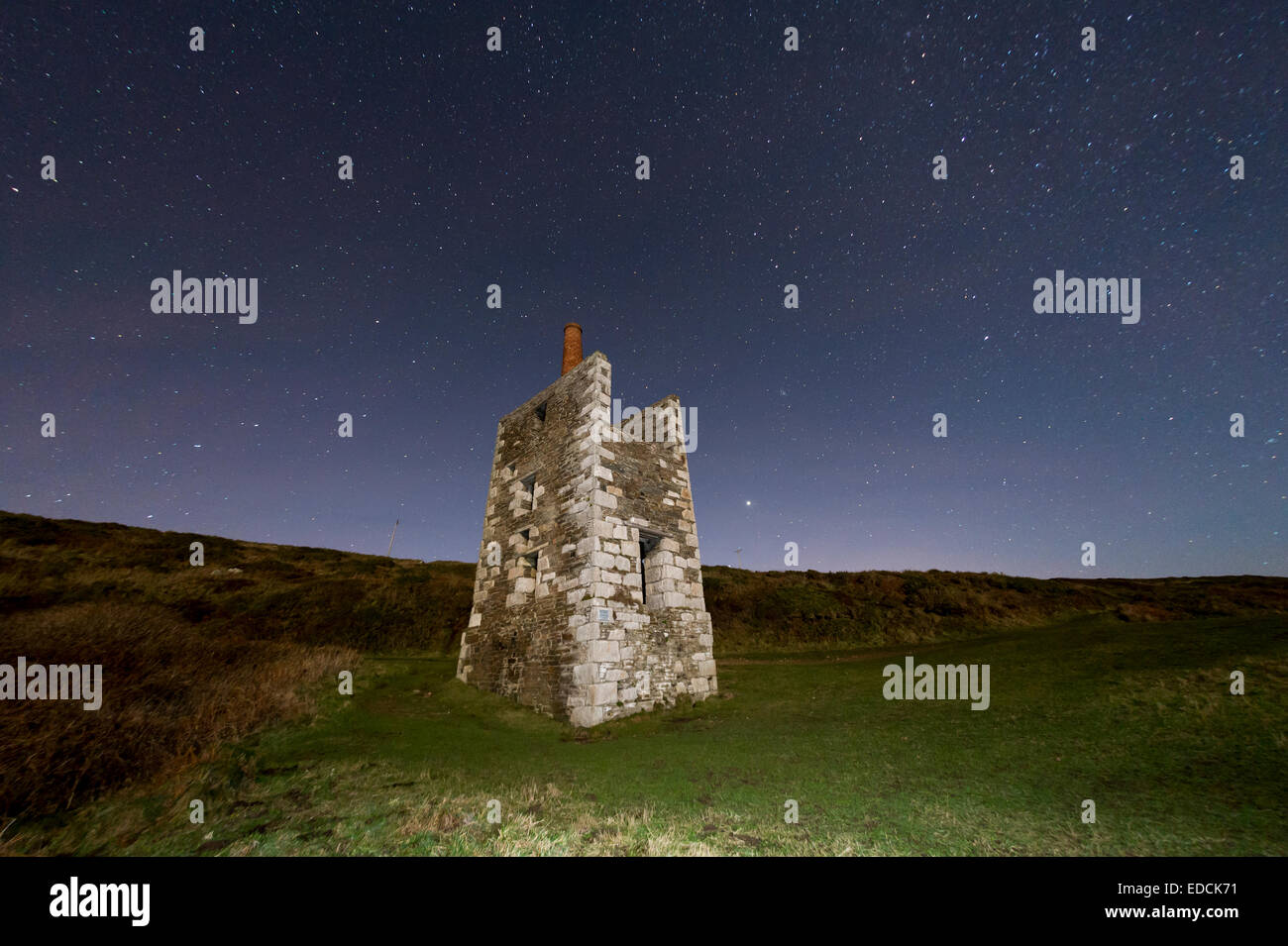 Wheal Prosper Engine House at Rinsey Cornwall Stock Photo - Alamy