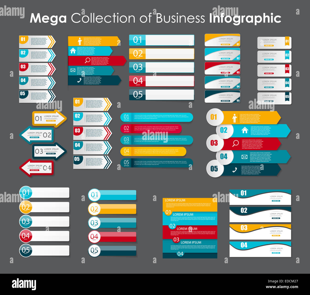 Set templates infographics business hi-res stock photography and images ...