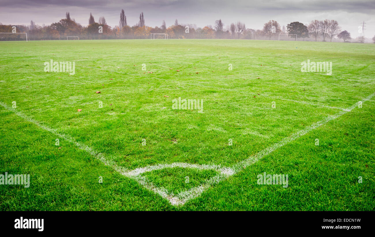 Football field, playground, in residential area, England Stock Photo ...