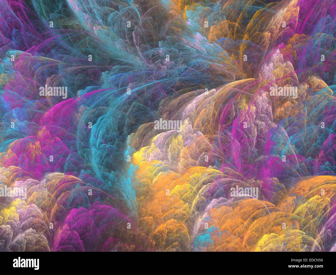 Abstract shapes made of fractal textures Stock Photo - Alamy