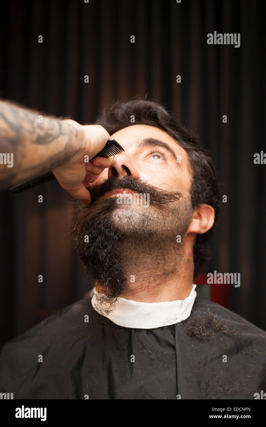 Man short dark hair beard hi-res stock photography and images - Alamy