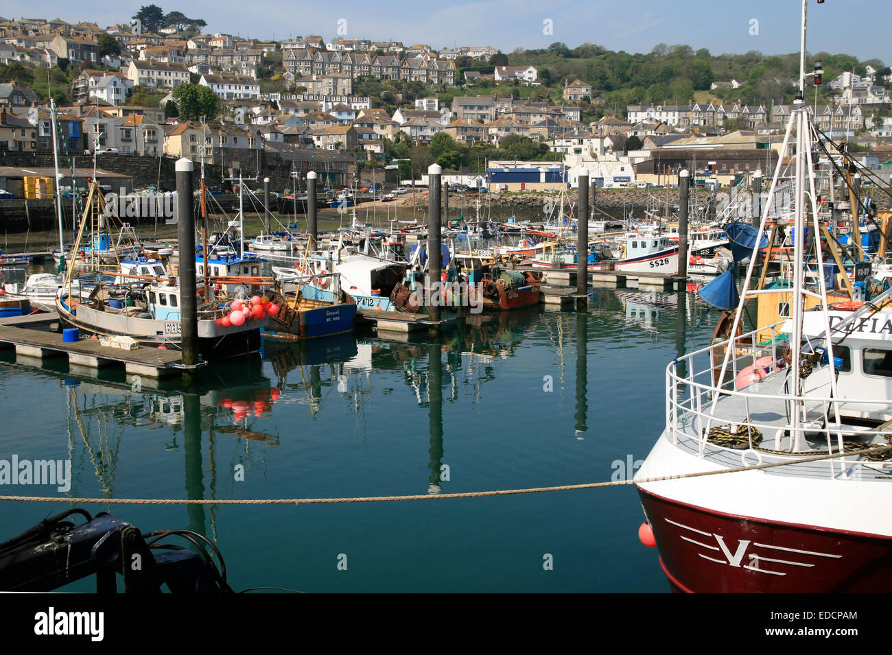 Fishing boat Newlyn Cornwall England UK Stock Photo - Alamy
