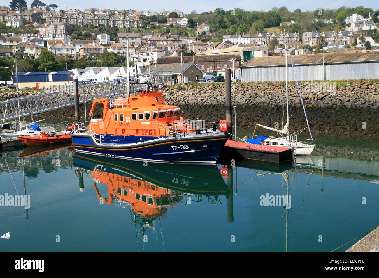 RNLI Lifeboat Newlyn Cornwall England UK Stock Photo - Alamy