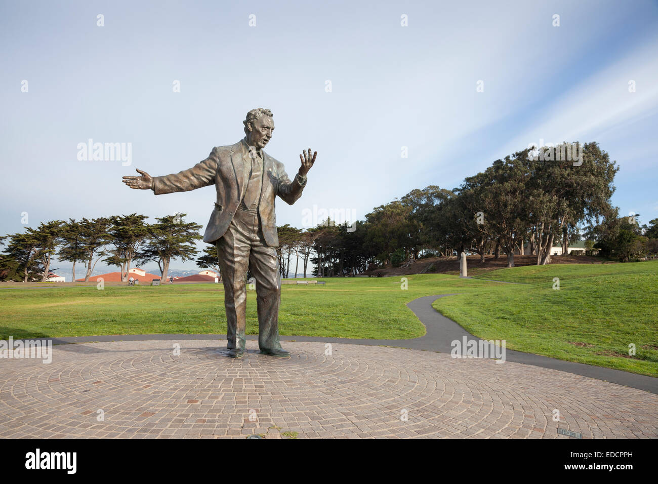 Statue of Congressman Phillip Burton in the Great Meadow Stock Photo ...