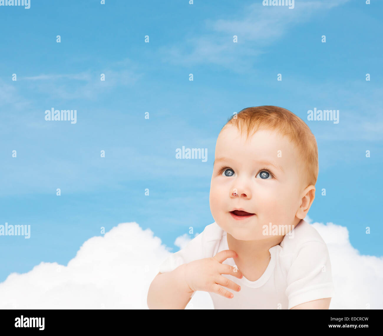 smiling baby looking up Stock Photo - Alamy