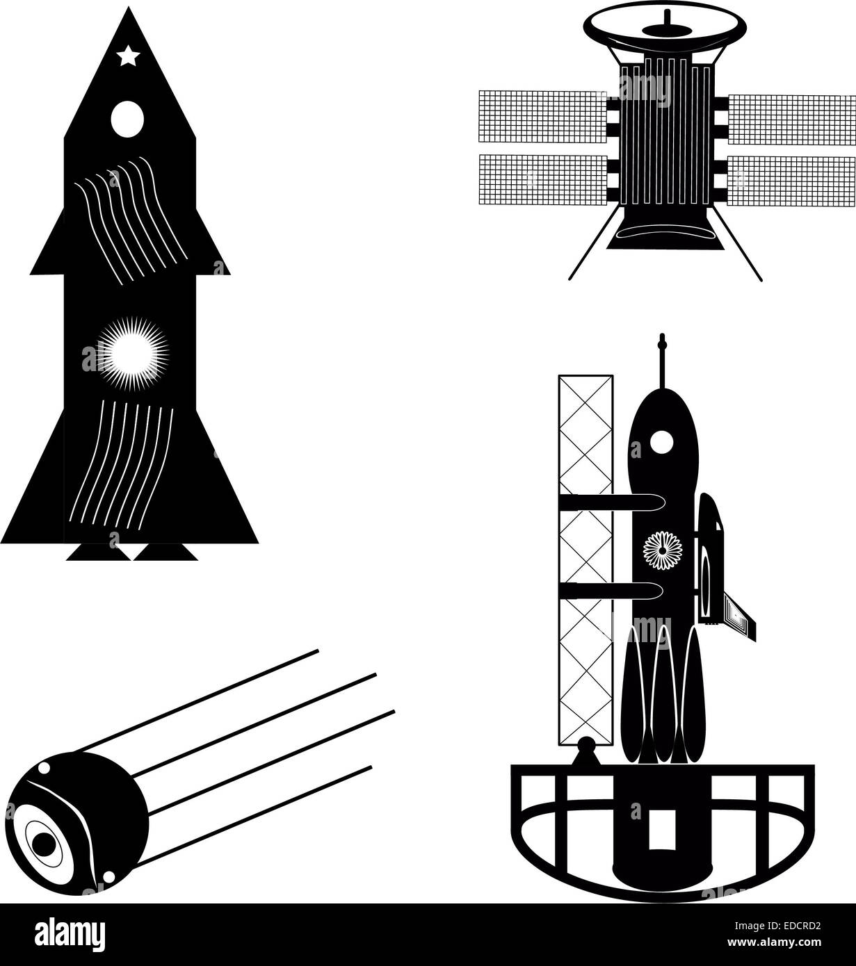 Planet space set cartoon Cut Out Stock Images & Pictures - Alamy