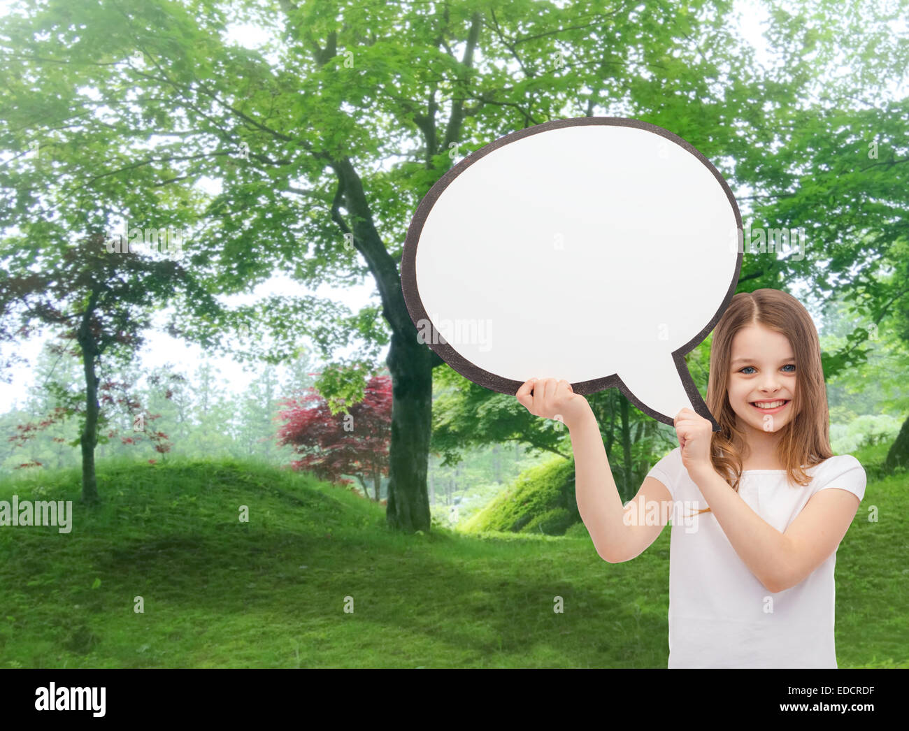 Smiling Little Girl With Blank Text Bubble Stock Photo Alamy Smiling Little Girl With Blank Text Bubble Stock Photo Alamy