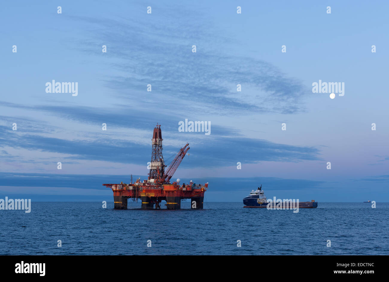 Drilling platform West Alpha, August 2014 Stock Photo - Alamy