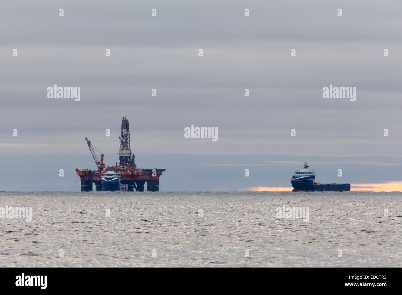 Drilling platform West Alpha, August 2014 Stock Photo - Alamy